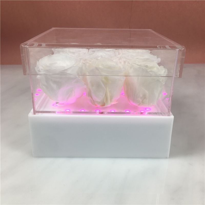 Do You Like The Acrylic Rose Flower Box With LED Light?